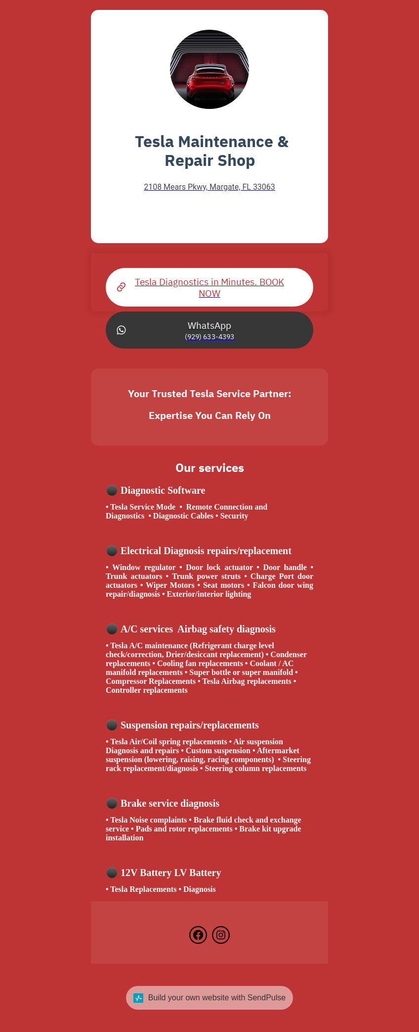 Tesla Maintenance & Repair Shop