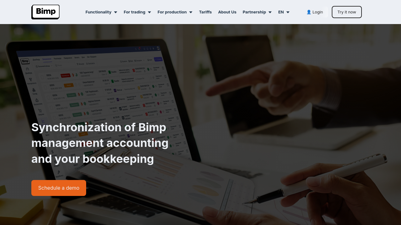 Integration of Bimp with accounting - control of finances