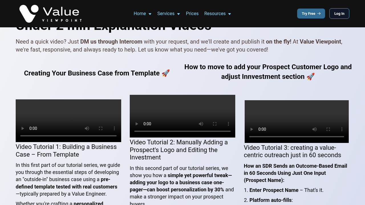 Value Viewpoint Live