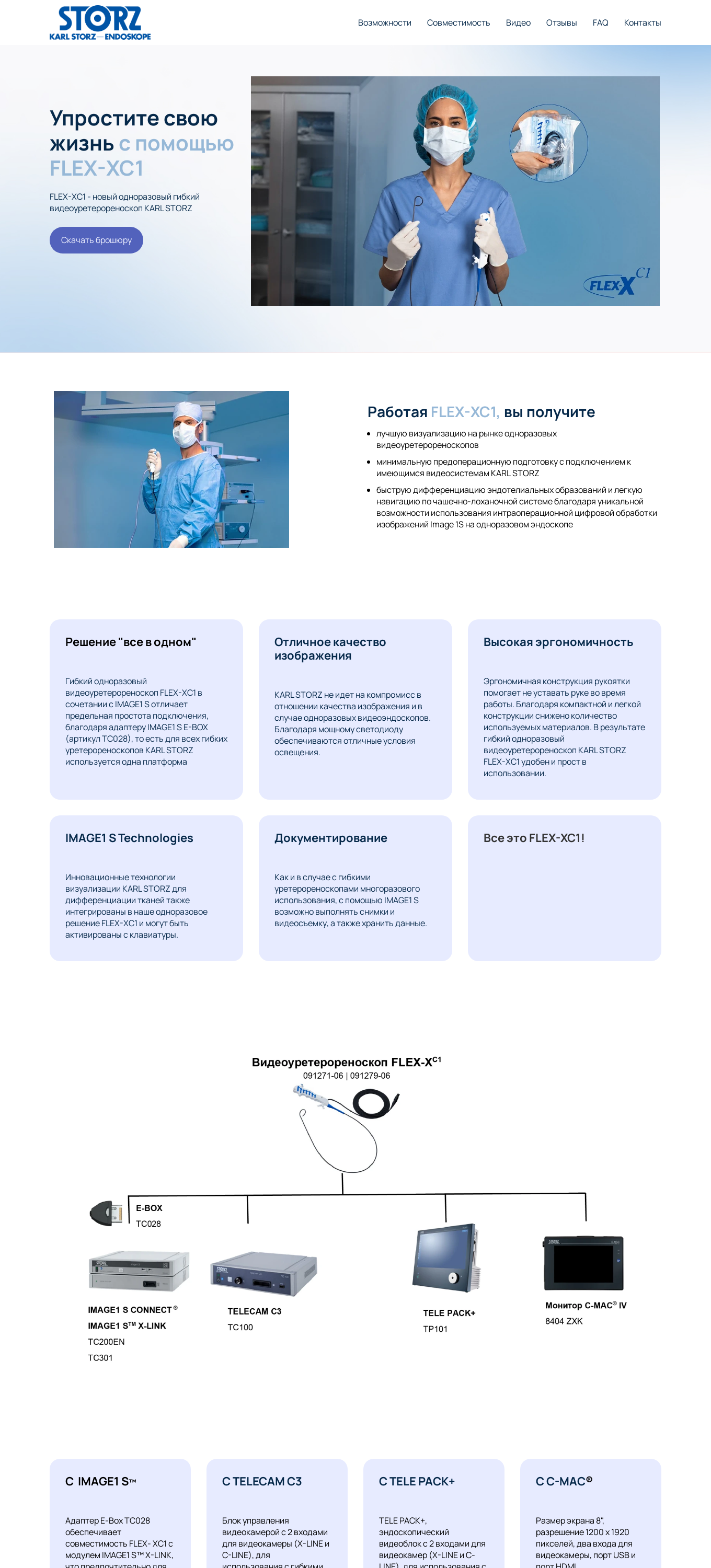 FLEX-XC1 видеоуретерореноскоп